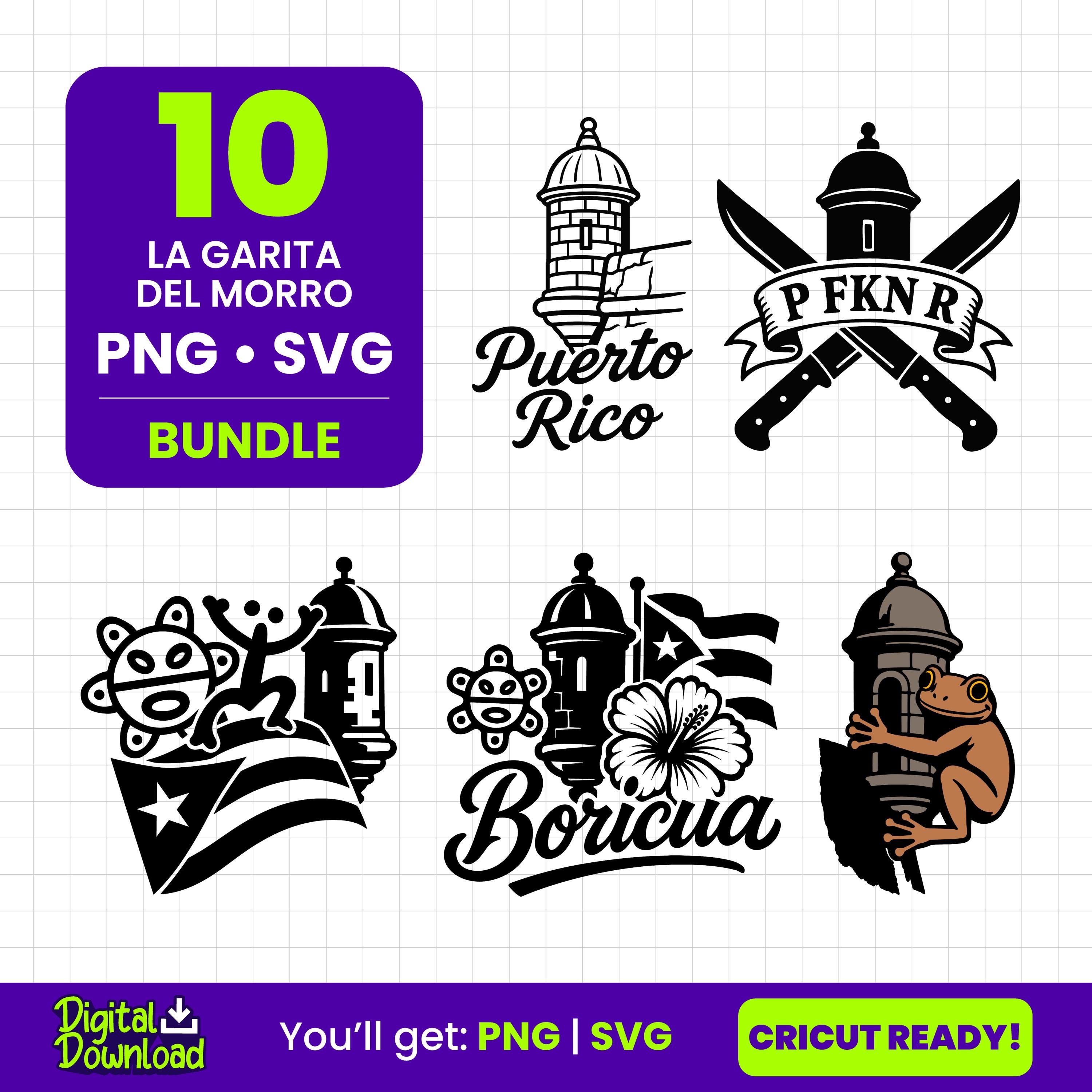 La Garita Del Morro PNG SVG Bundle | Puerto Rico Png Svg Bundle ...