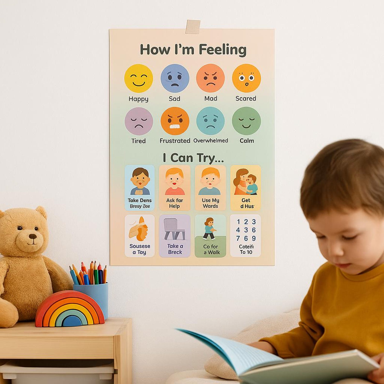Emotional Regulation Chart for Kids – Printable Feelings & Coping ...