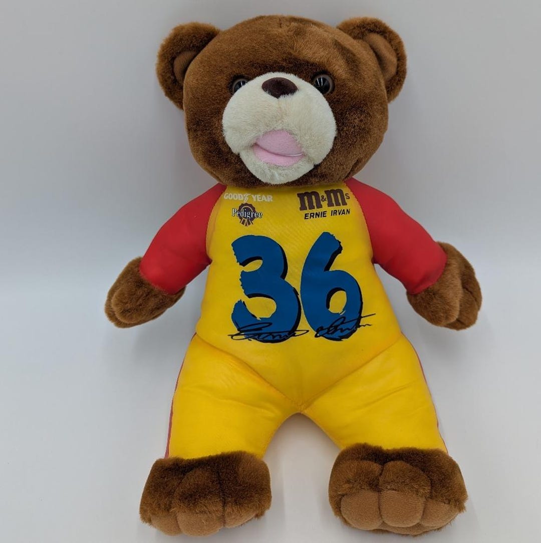 Vintage 1998 Ernie Irvan M&ms #36 NASCAR Racing Plush Bear Pedigree Toy ...