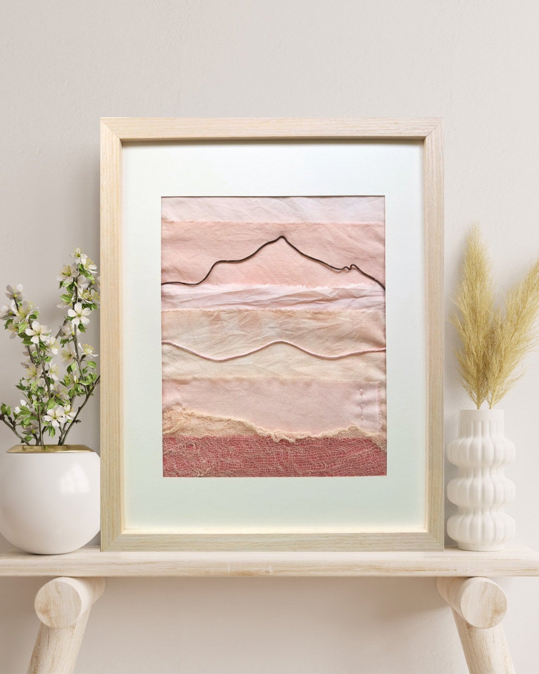 FRAMED Mixed Media Wall Art, Textile Wall Art, Fabric Wall Art ...