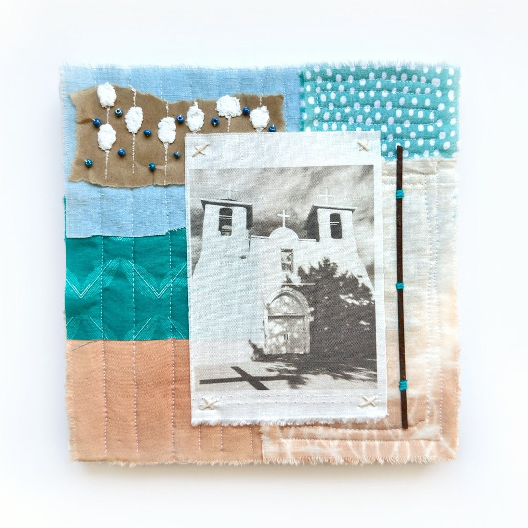 Mixed Media Wall Art, Textile Wall Art, Fabric Wall Art, Original Art ...