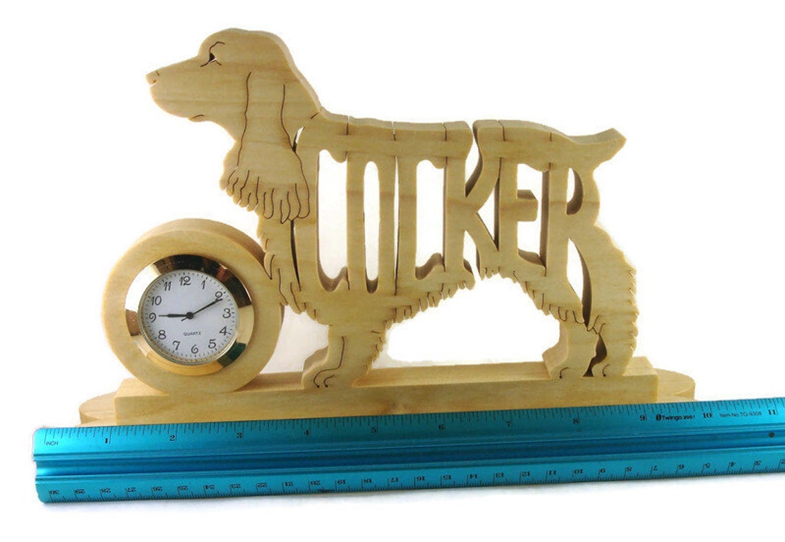 English Cocker Spaniel Quartz Desk Clock Handcrafted From - Etsy