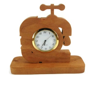 Plumber Desk or Shelf Clock Handmade From Cherry Wood by Kevskrafts - Etsy