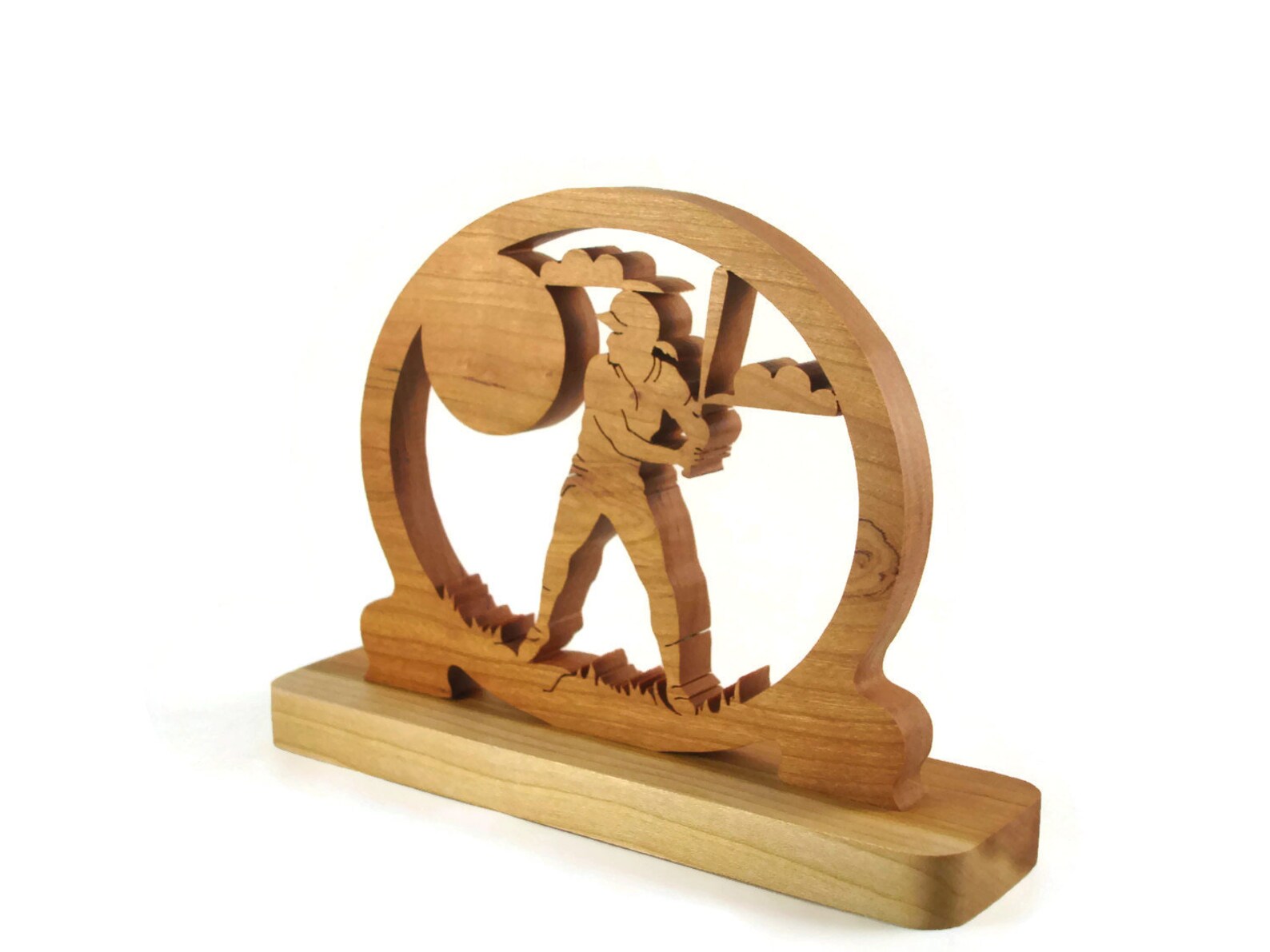 Baseball Desk Clock Handcrafted From Cherry Wood by Kevskrafts | Etsy