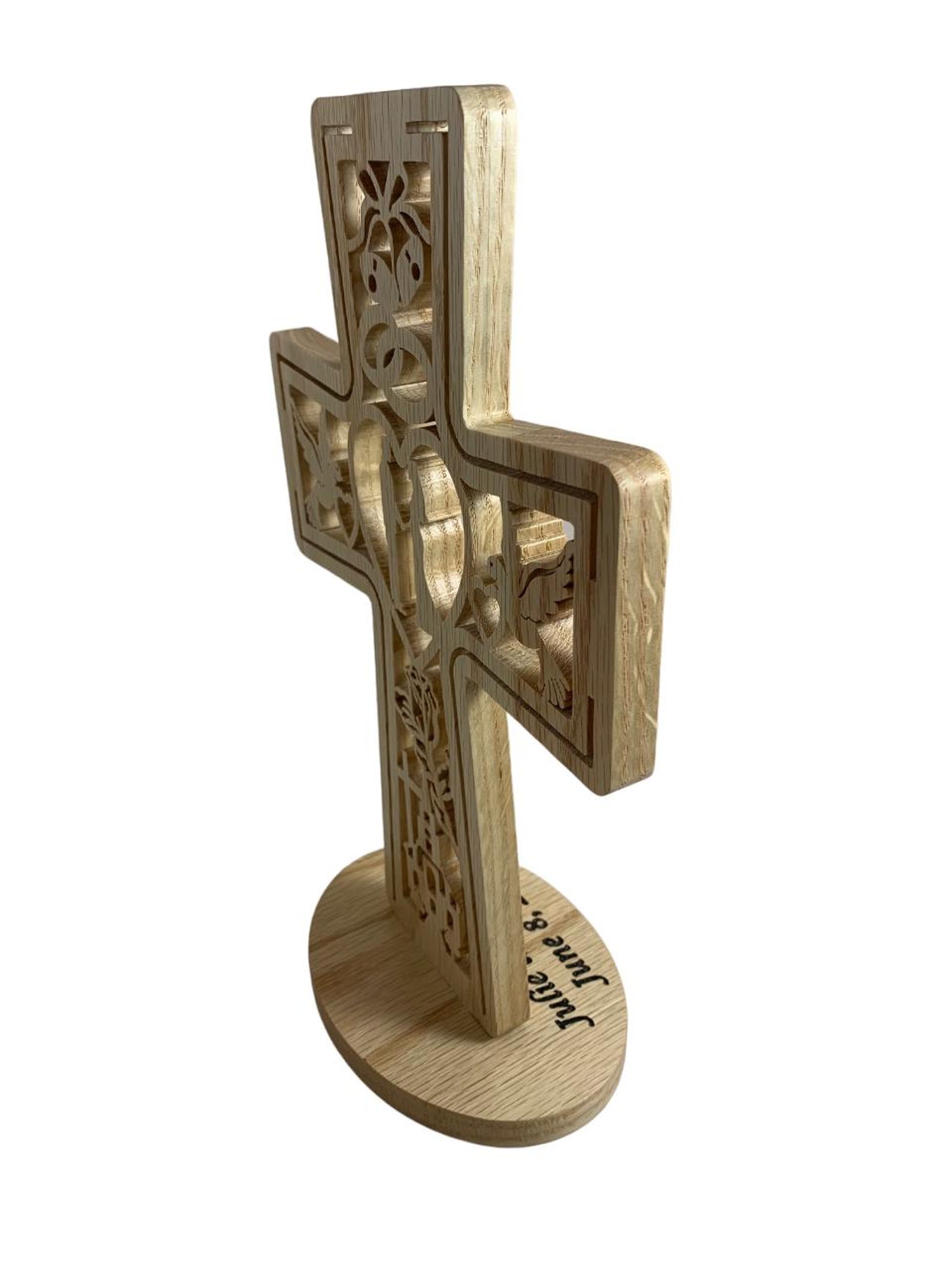 Personalized Wedding Cross Made From Oak Wood - Etsy
