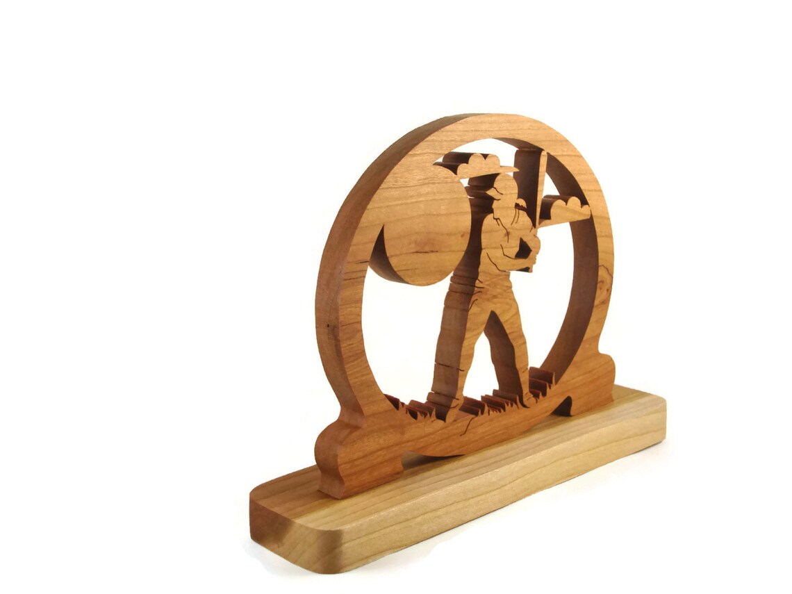 Baseball Desk Clock Handcrafted From Cherry Wood by Kevskrafts - Etsy