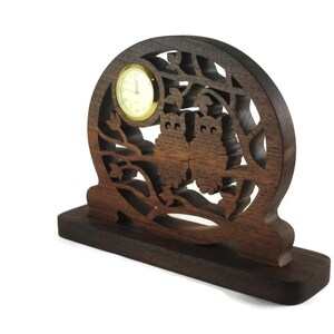 Owls Desk or Shelf Clock Handmade From Walnut Wood by Kevskrafts ...