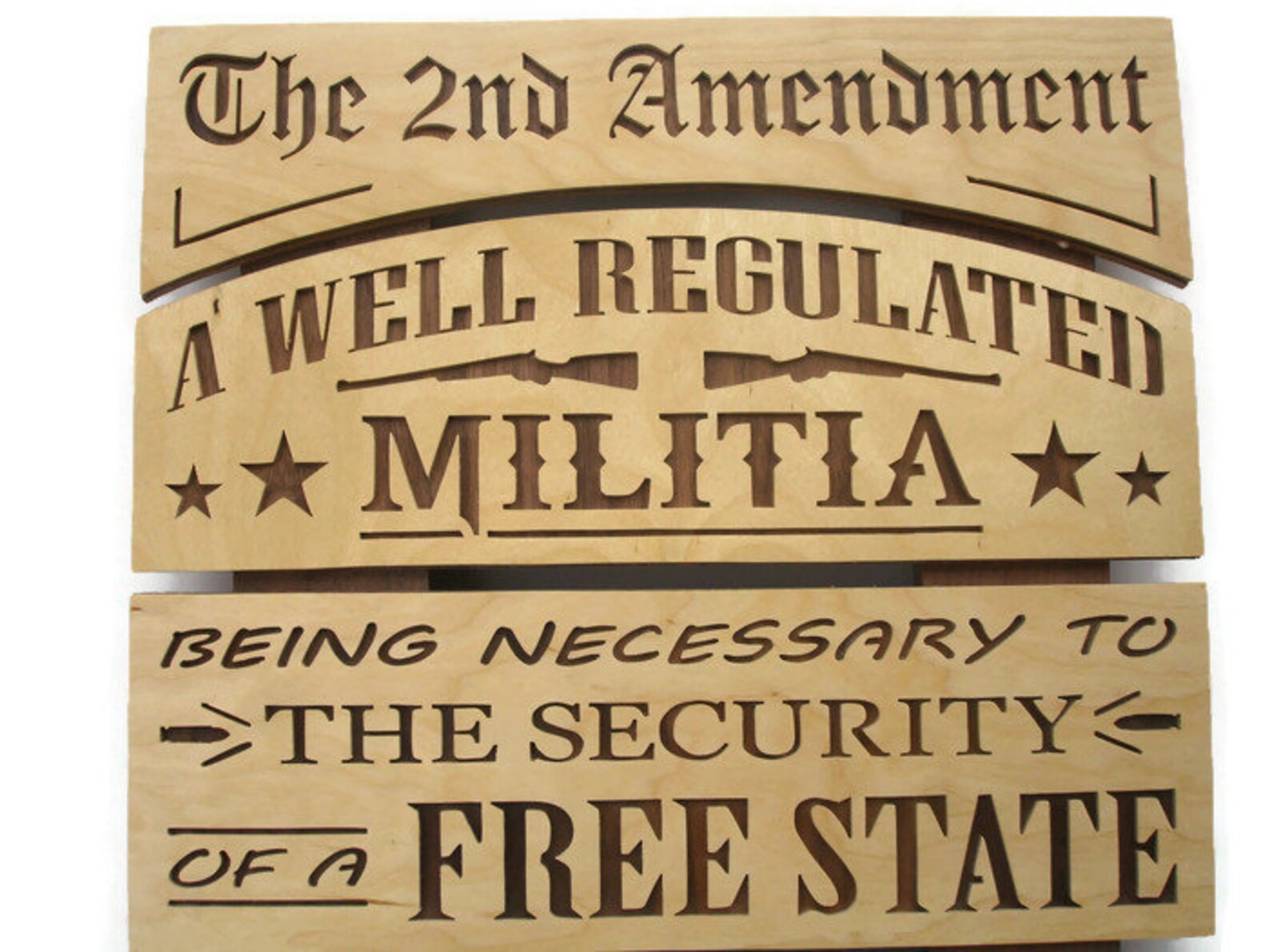 2nd Amendment Wall Hanging Word Art Sign Hand Cut From Birch - Etsy