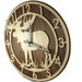 Moose Wall Hanging Clock With Quartz Movement Handmade From Birch and ...