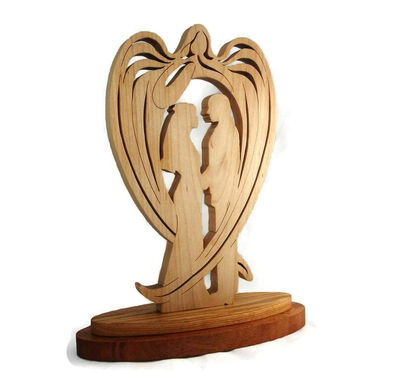 Wedding / Marriage Wooden Guardian Angel Handmade By | Etsy