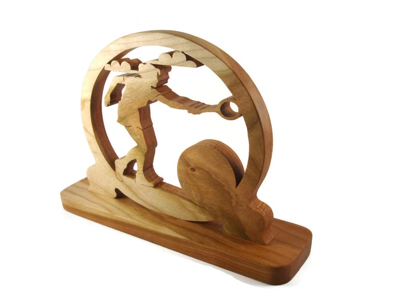 Badminton Desk Clock Handmade From Cherry Wood by Kevskrafts - Etsy