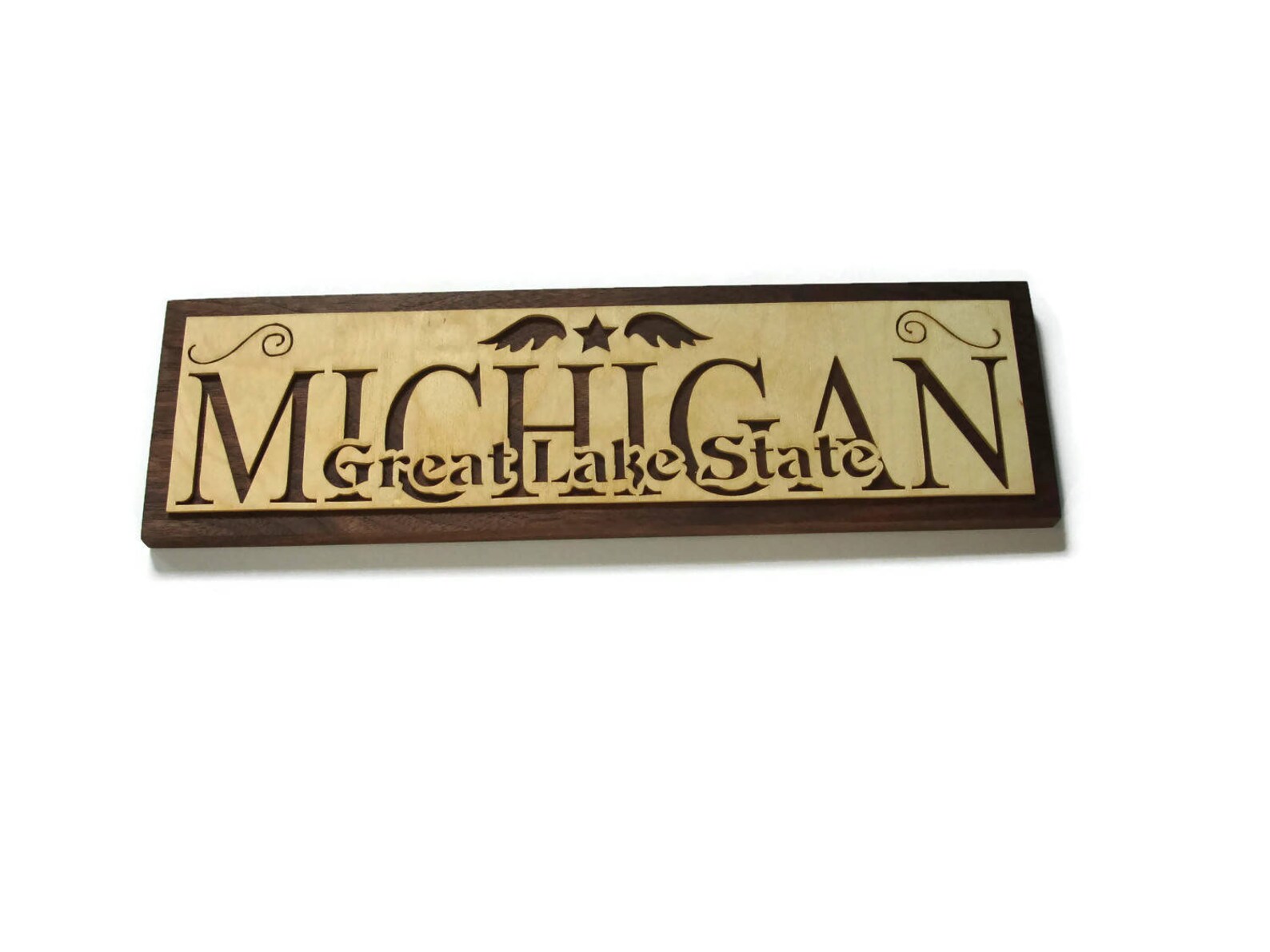 Michigan Great Lake State Wall Hanging Sign / Plaque Handmade - Etsy