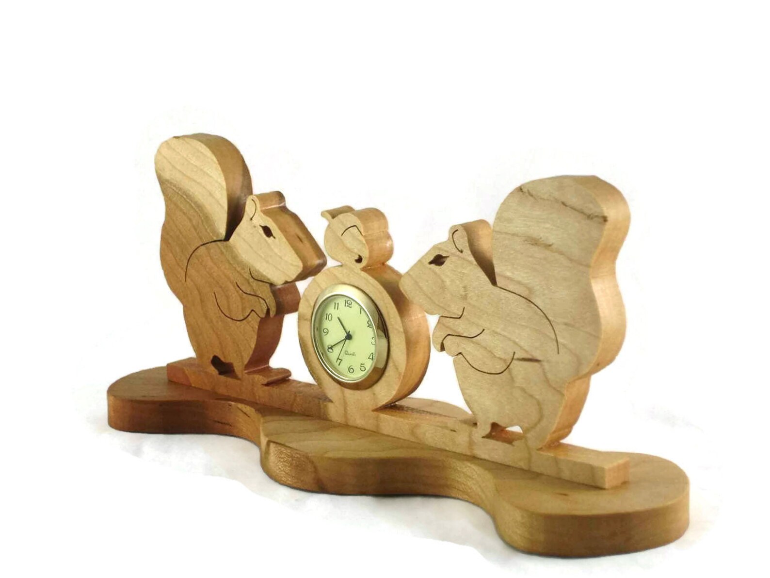 Squirrels and Acorn Nuts Desk or Shelf Clock Handmade From | Etsy