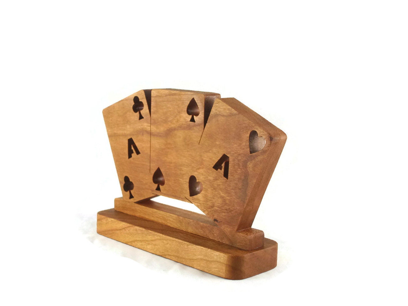 Playing Cards Desk Clock Handmade From Cherry Wood by - Etsy