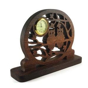 Owls Desk or Shelf Clock Handmade From Walnut Wood by Kevskrafts ...