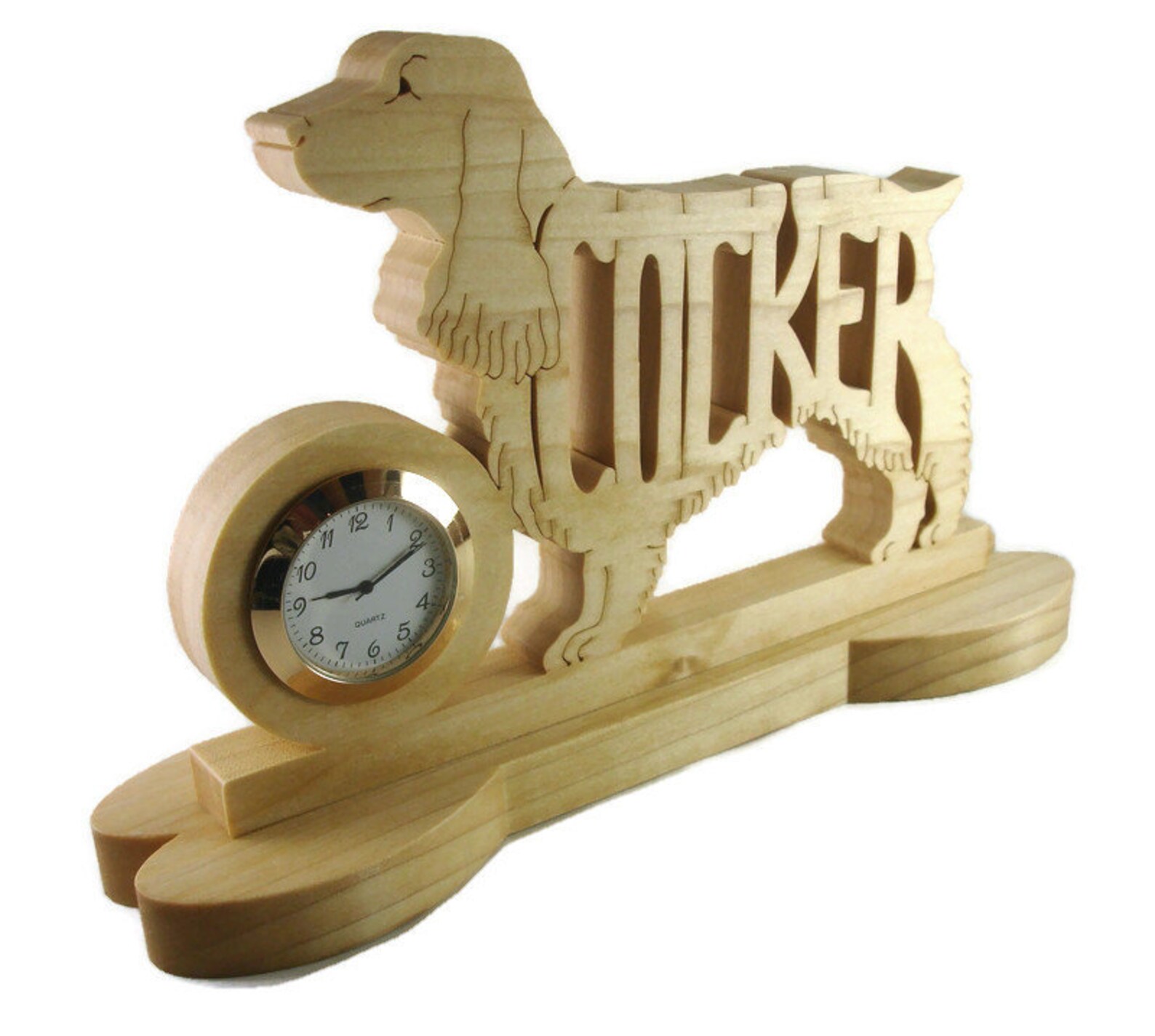 English Cocker Spaniel Quartz Desk Clock Handcrafted From - Etsy