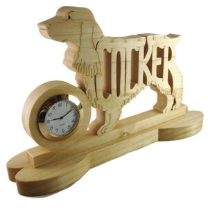 English Cocker Spaniel Quartz Desk Clock Handcrafted From - Etsy