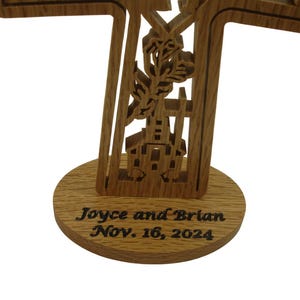 Personalized Wedding Cross Made From Oak Wood - Etsy