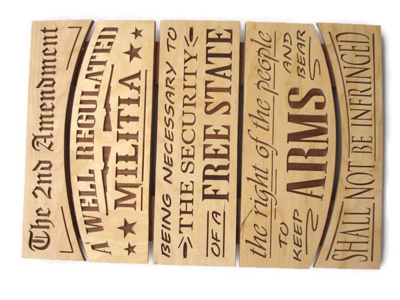 2nd Amendment Wall Hanging Word Art Sign Hand Cut From Birch - Etsy