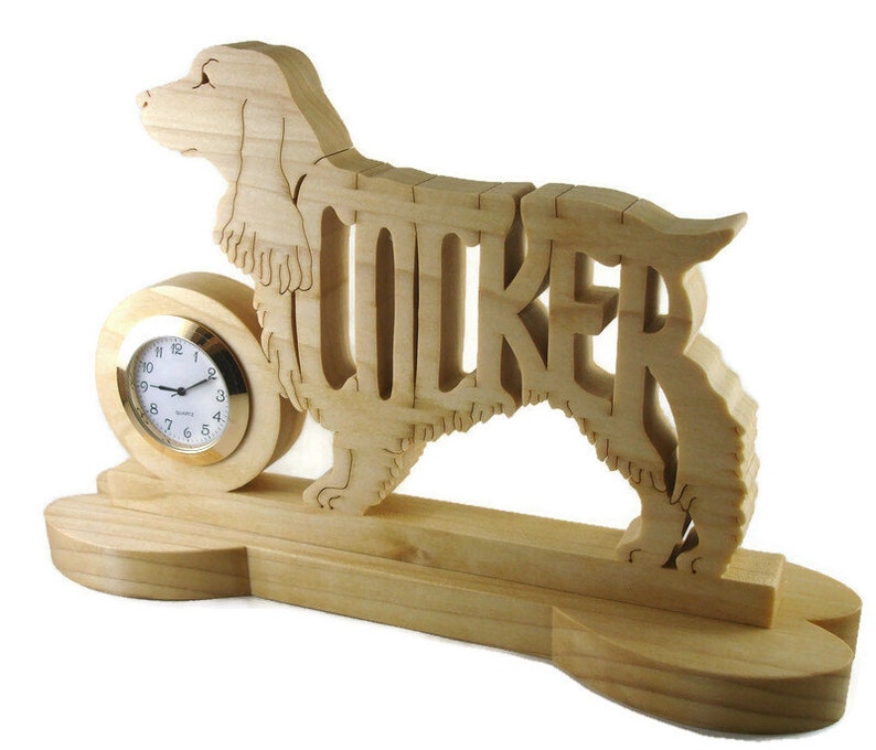 English Cocker Spaniel Quartz Desk Clock Handcrafted From - Etsy