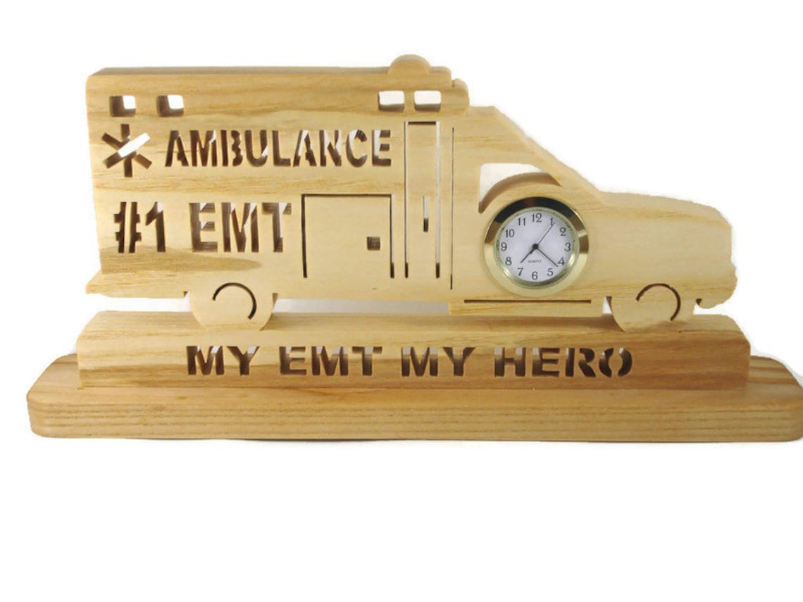 Ambulance EMT Desk or Shelf Quartz Clock Handmade From Ash | Etsy