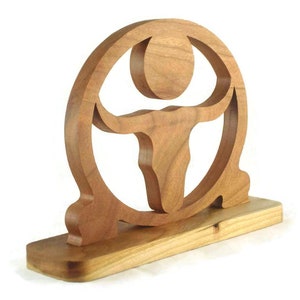 Texas Longhorn Desk Clock Handmade From Cherry Wood BN-4 - Etsy