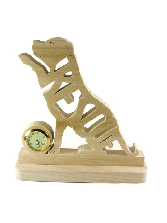 Rescue K9 Dog Desk or Shelf Clock Handmade From Poplar Wood by | Etsy