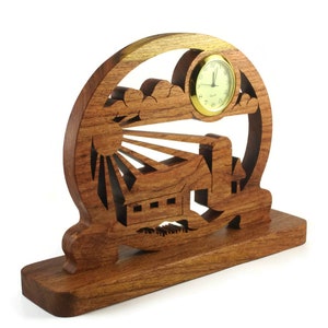 Farm Barnyard Scene Desk Clock Handmade From Cherry Wood by - Etsy