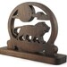 Lion Scene Desk Clock With Quartz 1-7/16 Clock Insert - Etsy