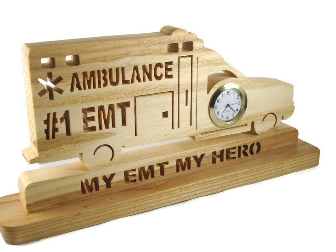 Ambulance EMT Desk or Shelf Quartz Clock Handmade From Ash - Etsy