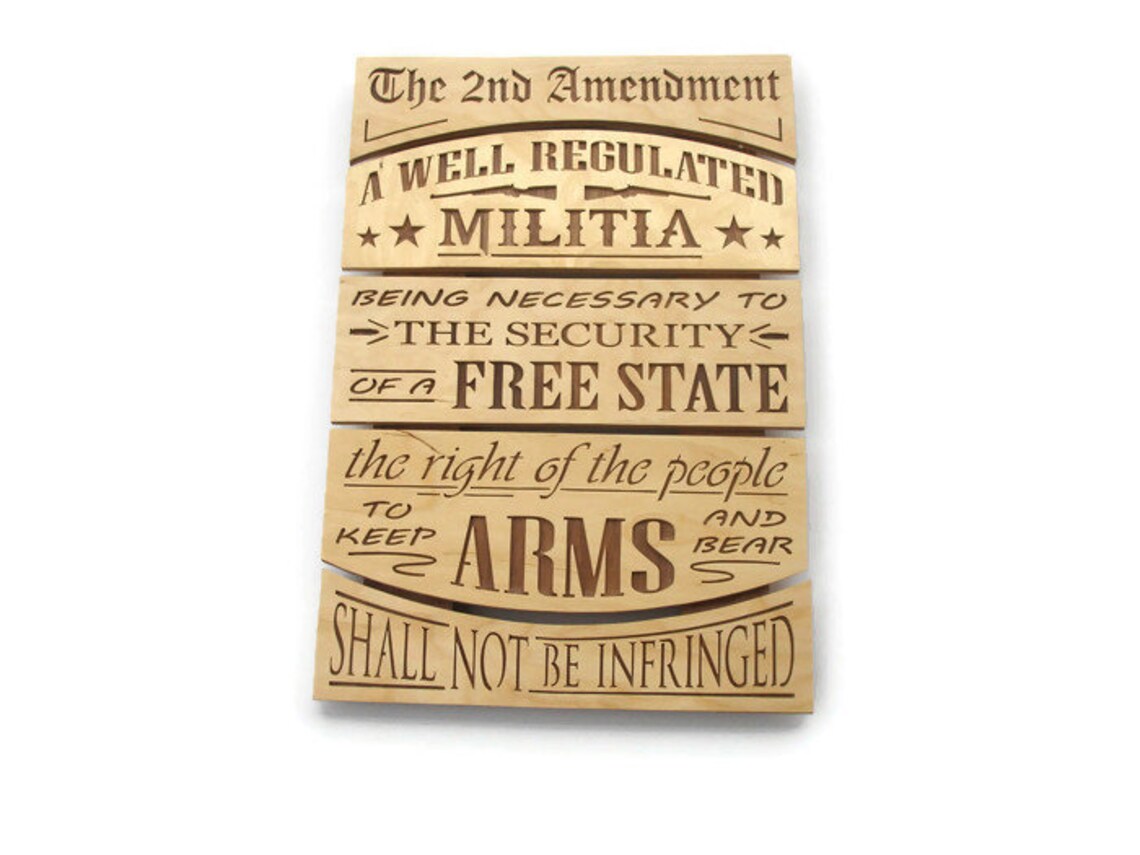 2nd Amendment Wall Hanging Word Art Sign Hand Cut From Birch - Etsy