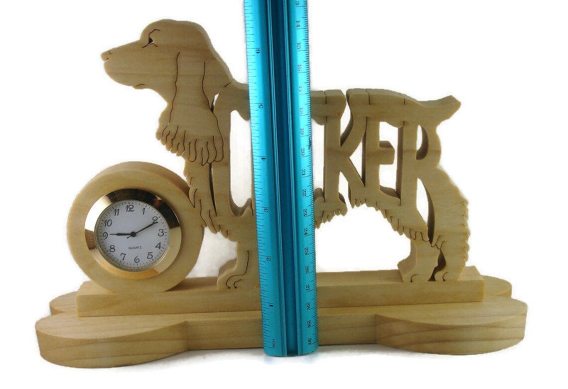 English Cocker Spaniel Quartz Desk Clock Handcrafted From - Etsy