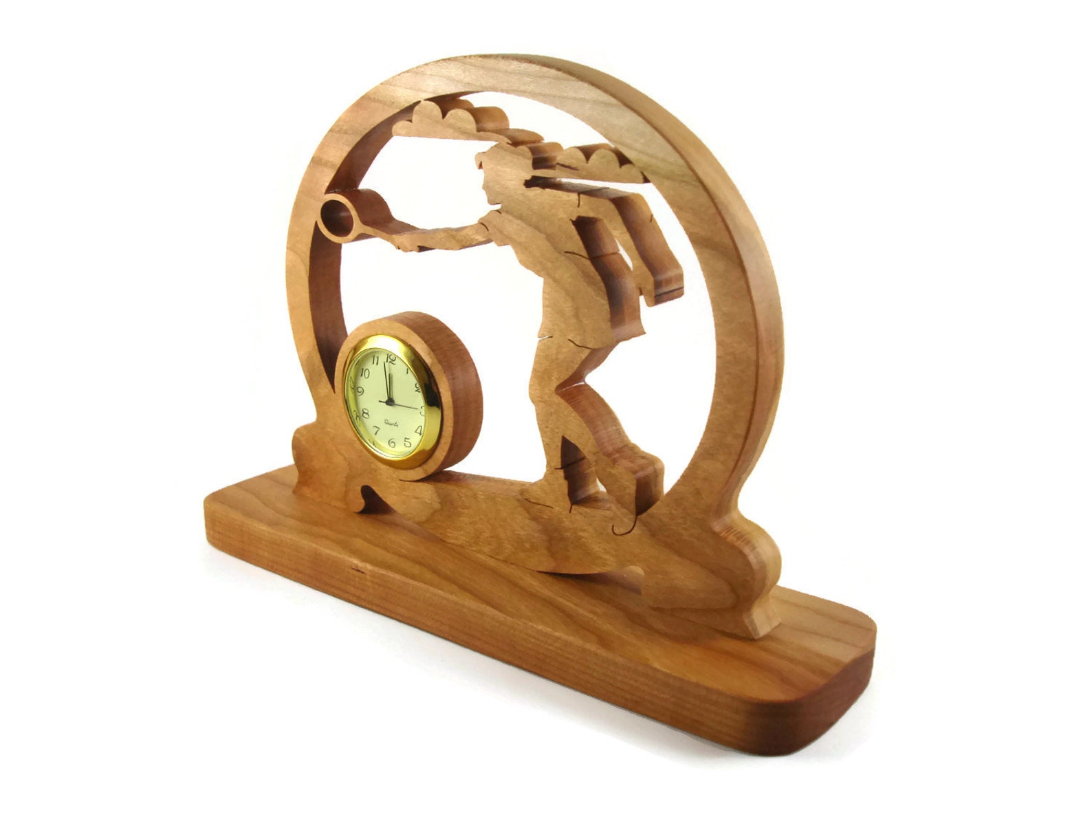 Badminton Desk Clock Handmade From Cherry Wood by Kevskrafts - Etsy