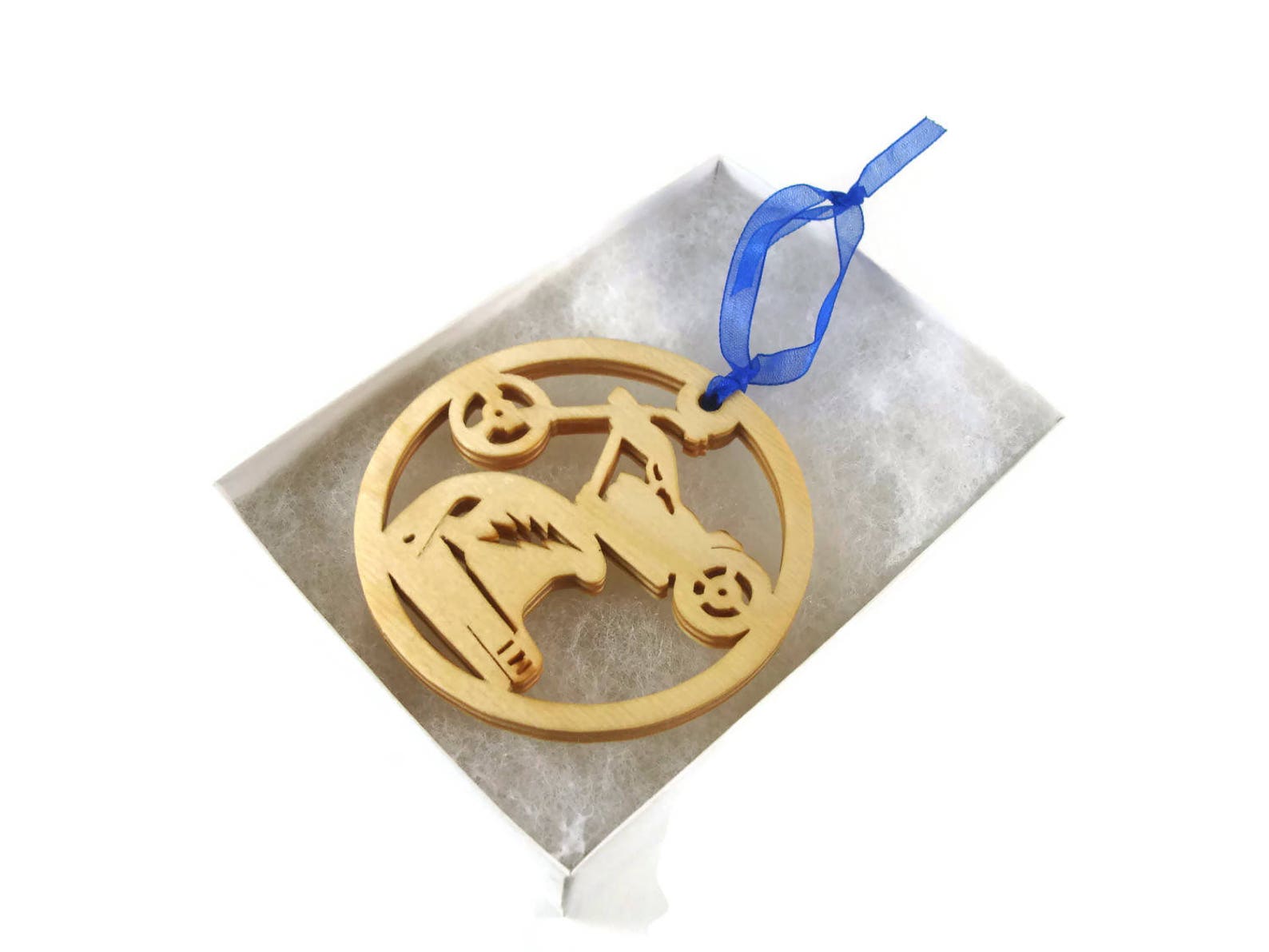 Chopper Bike and Motorcycle Helmet Christmas Ornament Handmade - Etsy