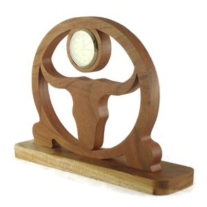 Texas Longhorn Desk Clock Handmade From Cherry Wood BN-4 - Etsy