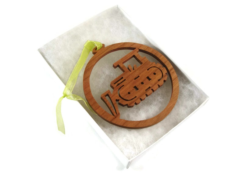 Bulldozer Excavator Christmas Ornament Handmade From Cherry | Etsy