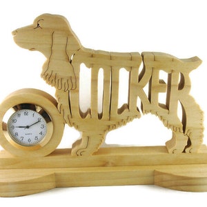 English Cocker Spaniel Quartz Desk Clock Handcrafted From - Etsy