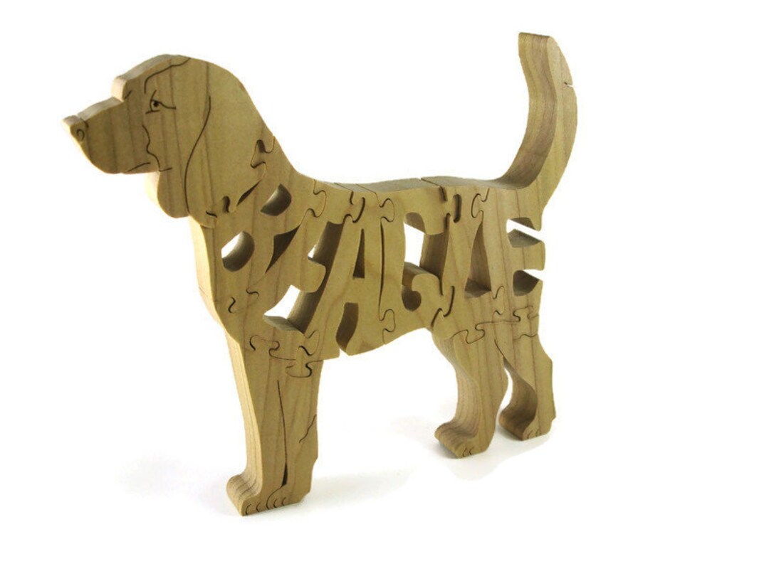 Beagle Dog Wooden Jigsaw Puzzle Handmade From Hardwood by Kevskrafts - Etsy