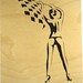 Pin-up Girl Waving Racing Checkered Flag Wall Hanging Handmade From ...