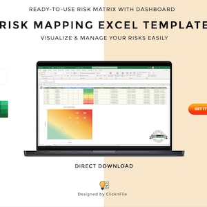 Risk Mapping Excel Template | Risk Matrix Dashboard | Risk Register ...