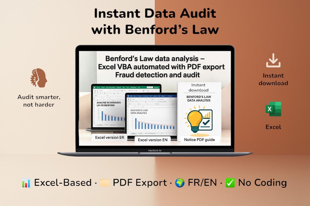 Benford's Law Analysis Excel | Internal Control & Accounting Audit | Fr ...