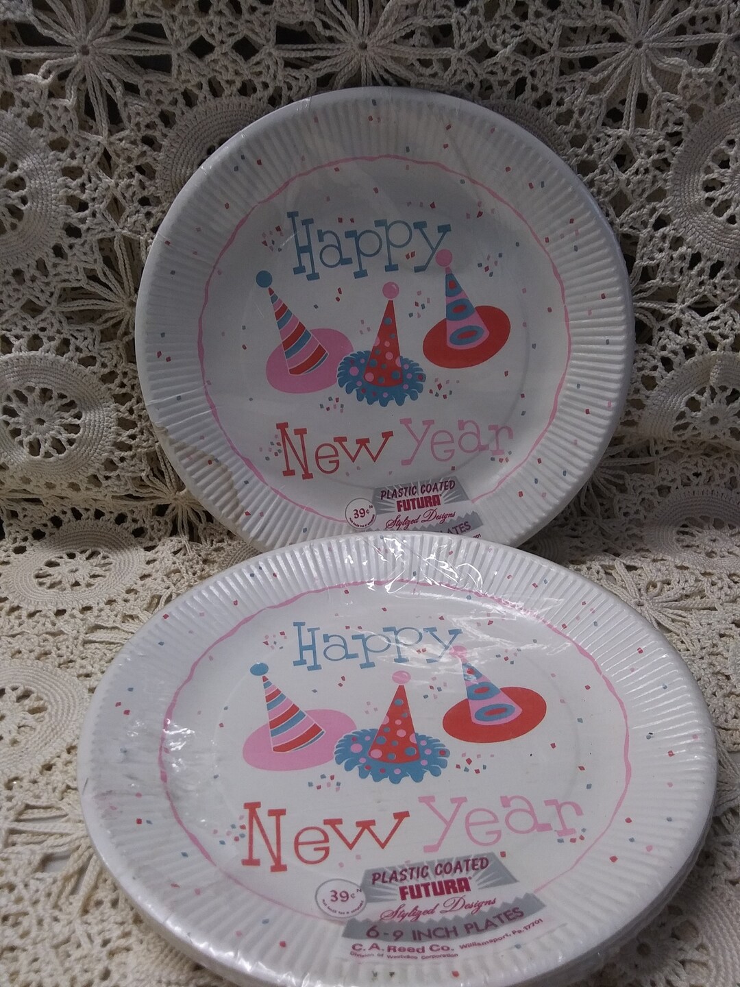 Vintage New Year's Eve Paper Plate Set, 18 - Etsy