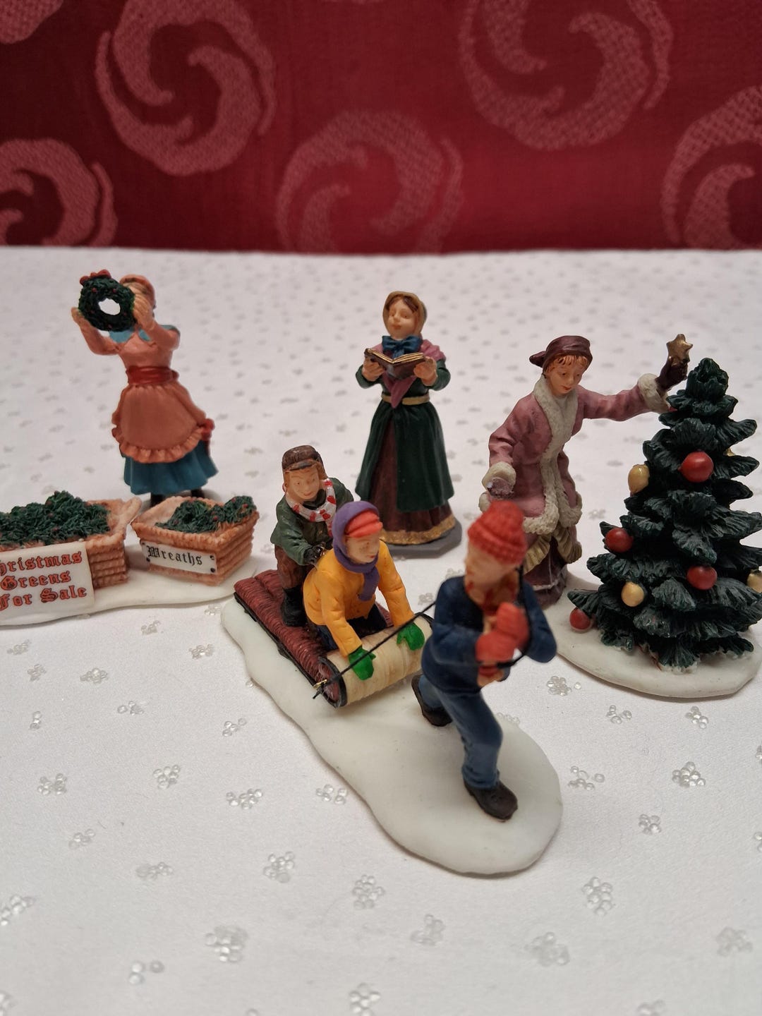 Vintage Christmas Lemax Village Accessories, 5 People Figures - Etsy