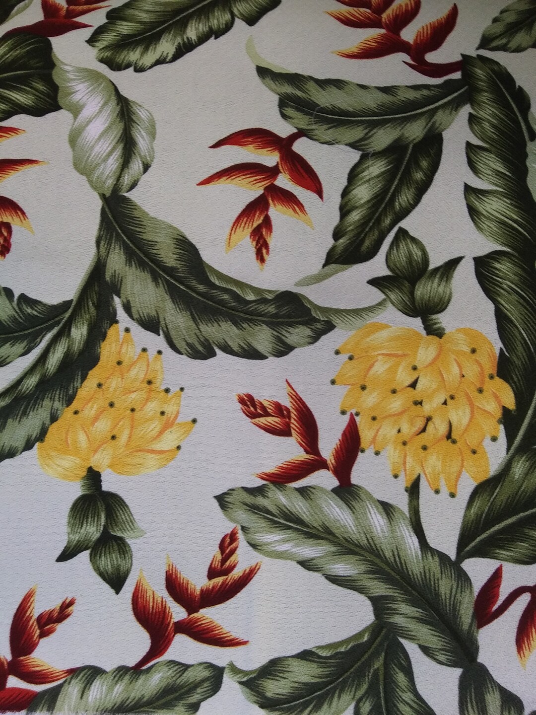 Vintage Barkcloth Fabric, Hawaiian Floral - Etsy