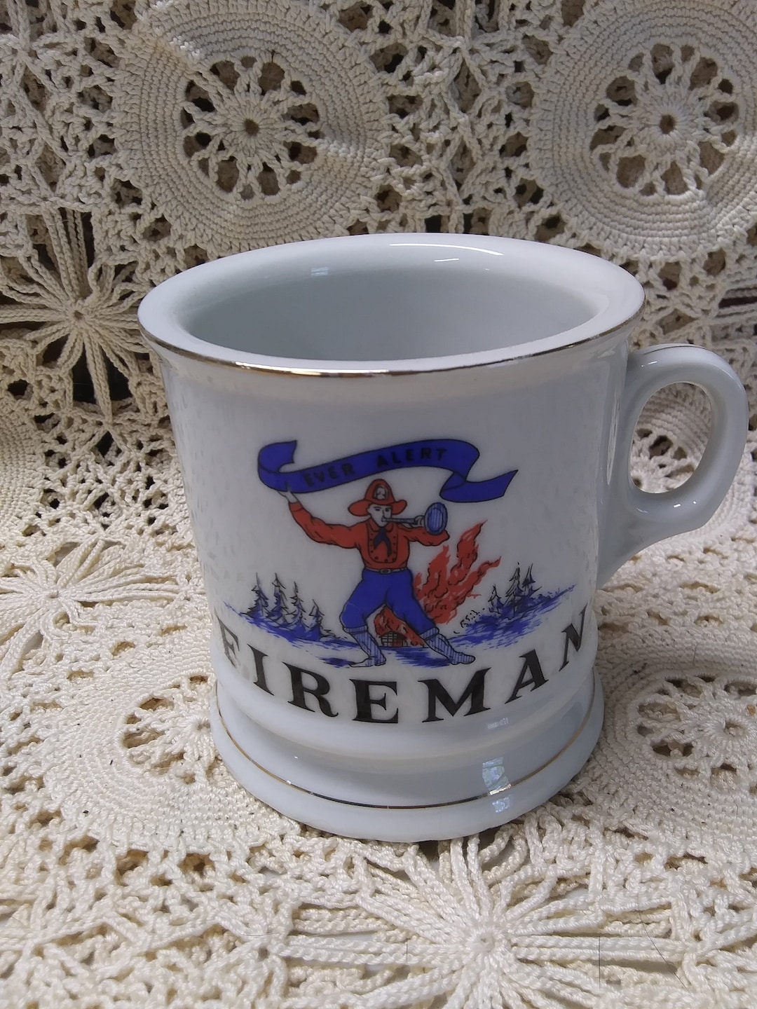 Vintage Fireman Mug - Etsy