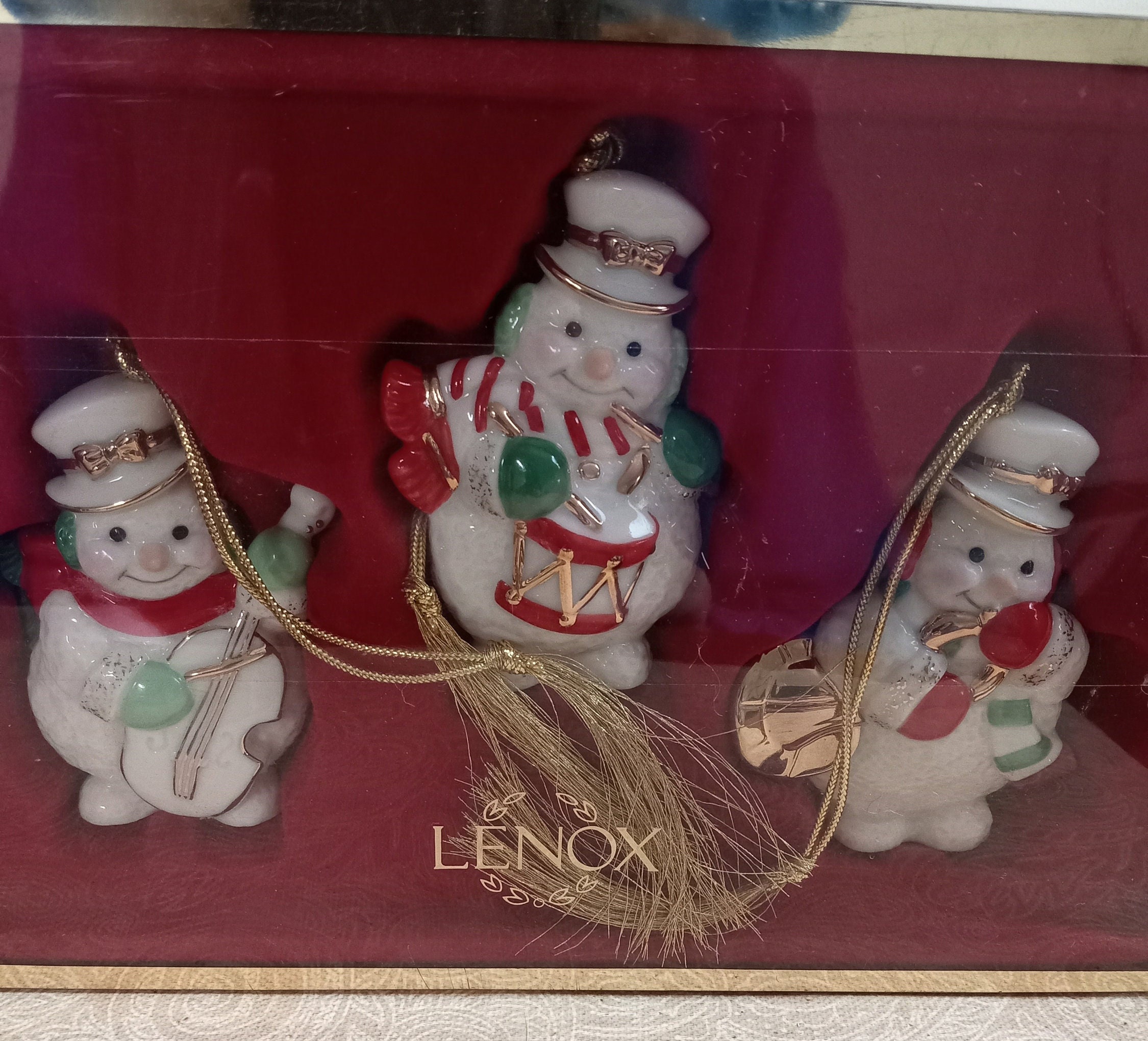 Vintage Christmas Lenox Box Set of 3 Snowmen - Etsy