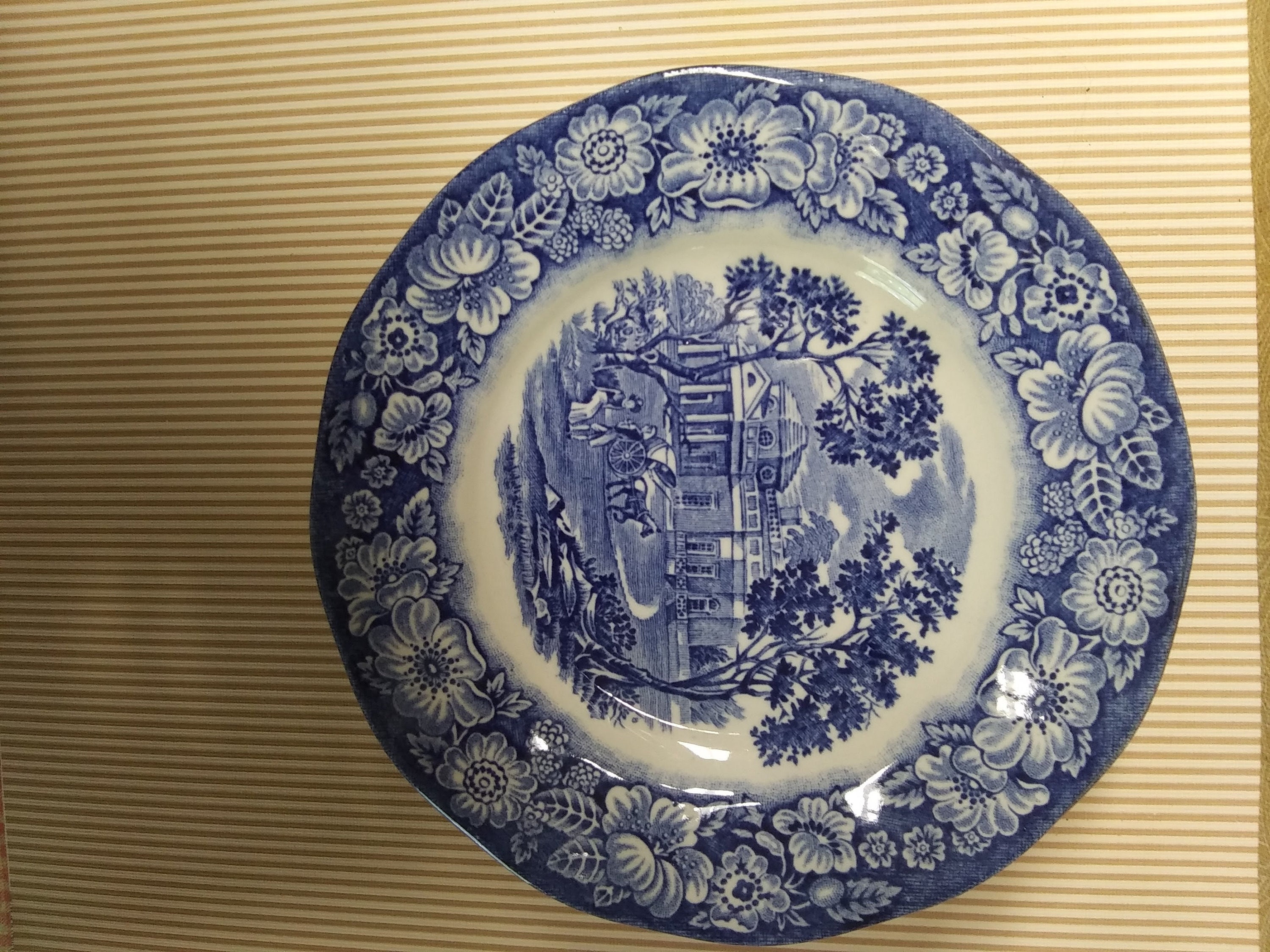 Vintage Liberty Blue Cake Plate Set 8 Staffordshire Ironstone - Etsy