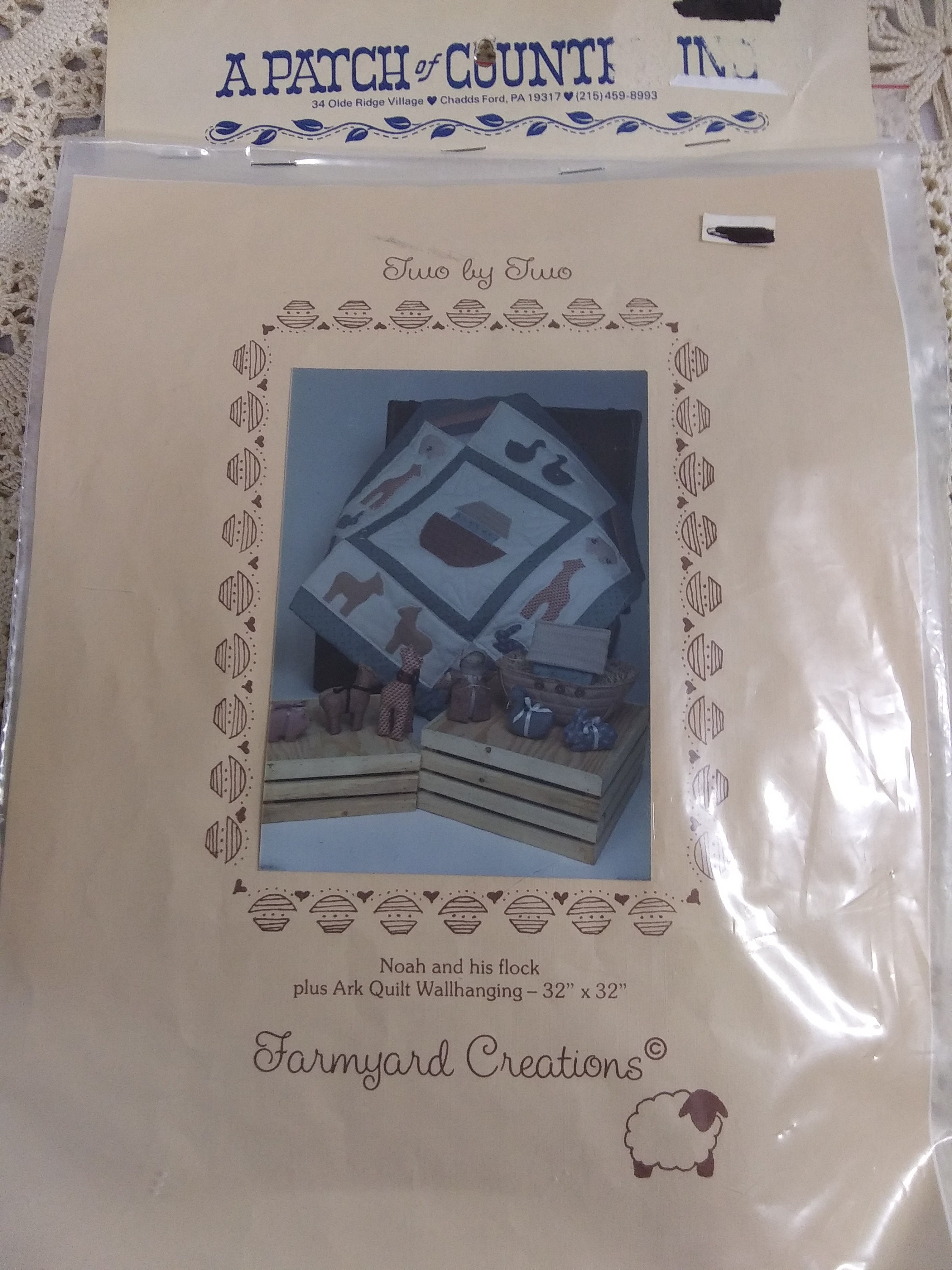 Quilt Kit, Noah and His Flock, Farmyard Creations, Quilt Plus Animals, 32 by 32 - Etsy