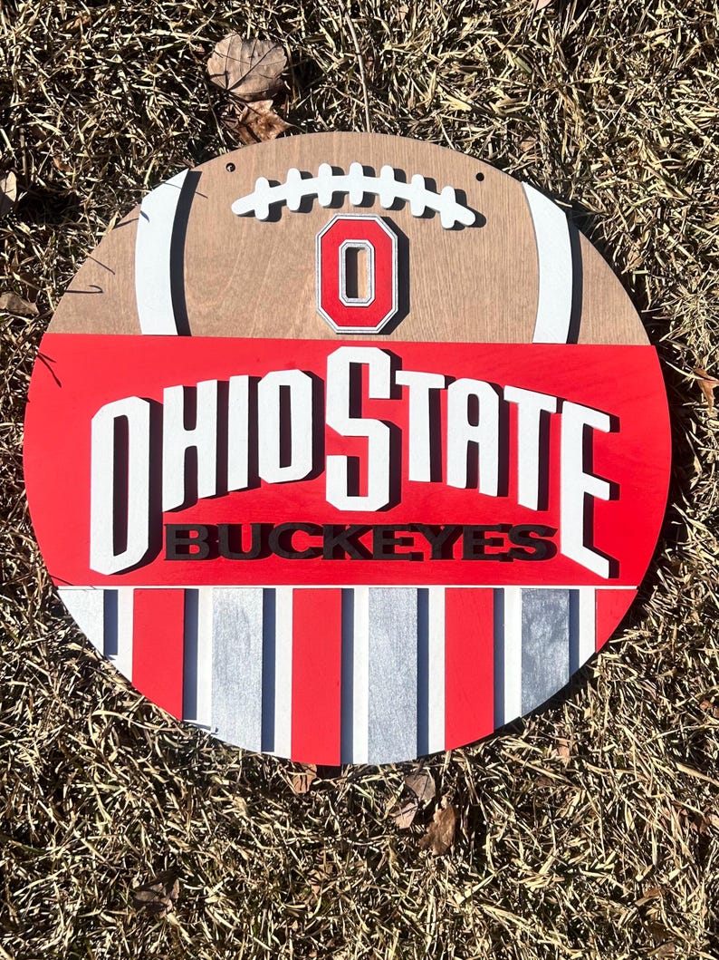 Ohio State Buckeyes Door Hanger - Etsy
