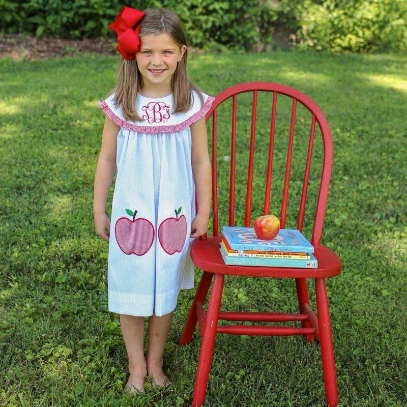 Girls Applique Dress - Etsy